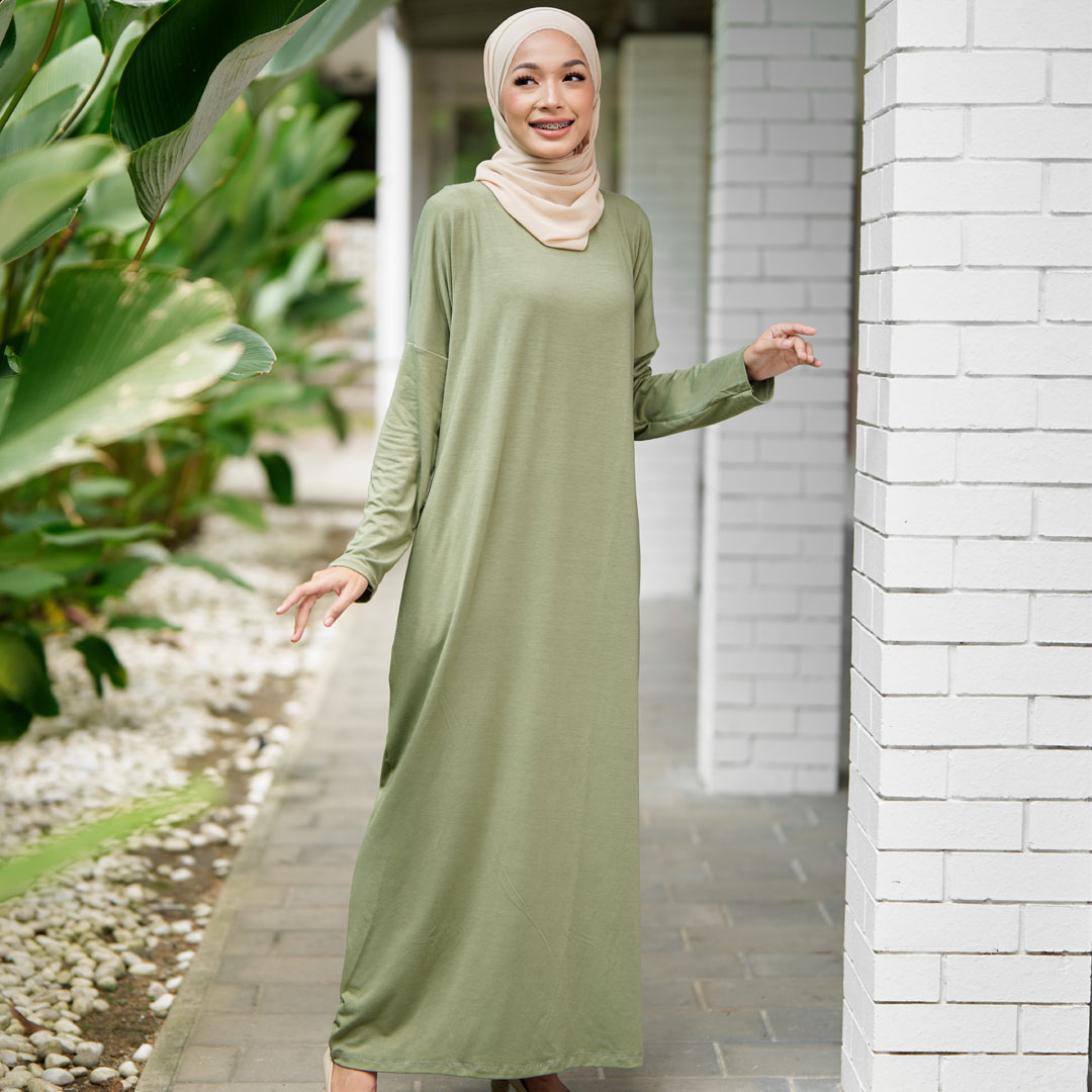 HANNAH COTTON DUSTY GREEN